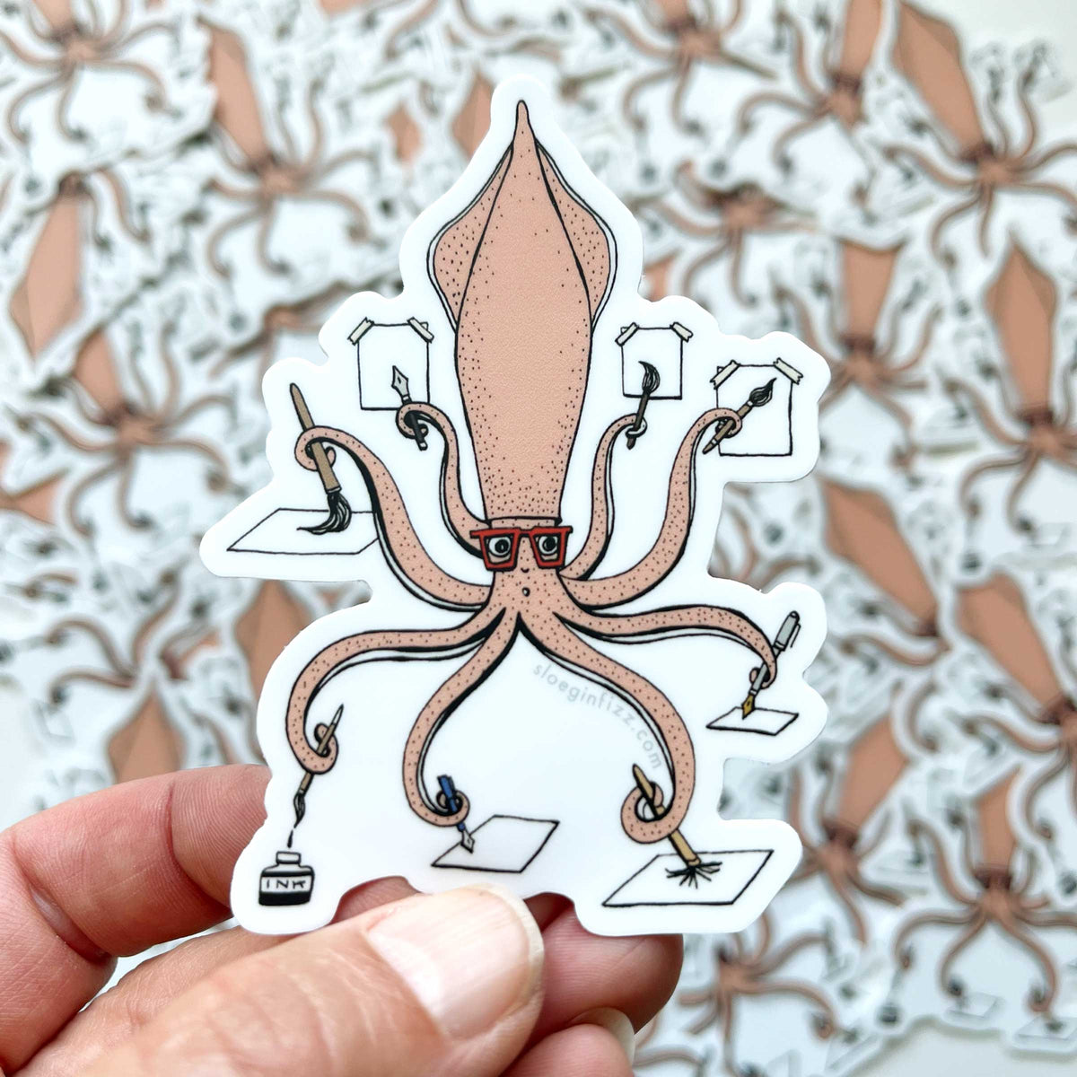 Squid Inking Vinyl Sticker – Sloe Gin Fizz