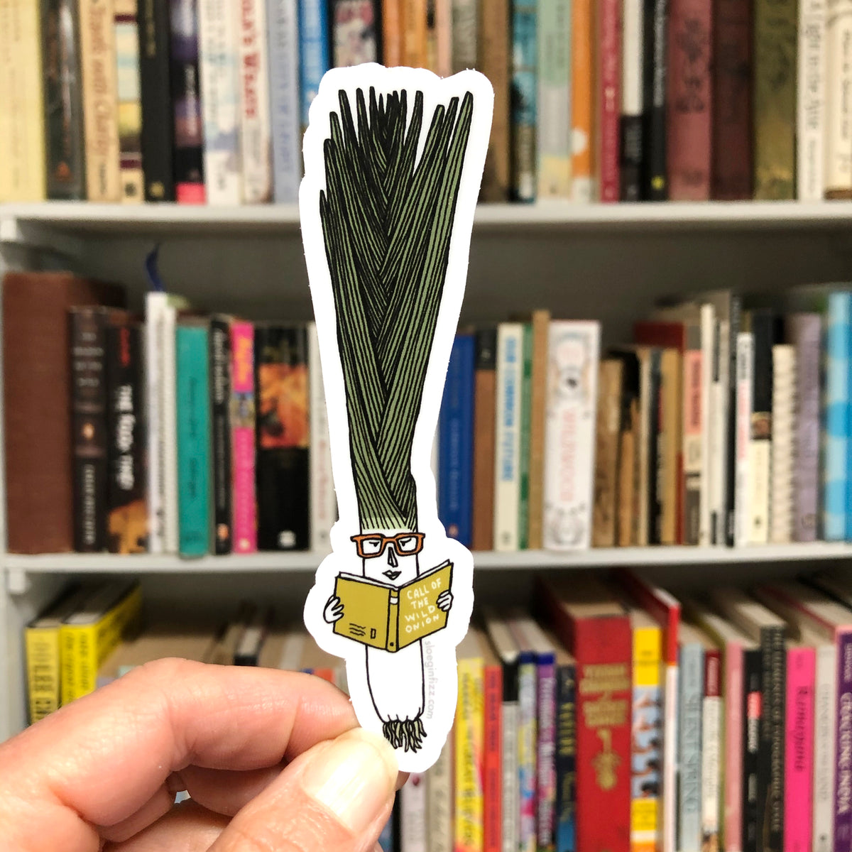 Leek Reading a Book Vinyl Sticker – Sloe Gin Fizz