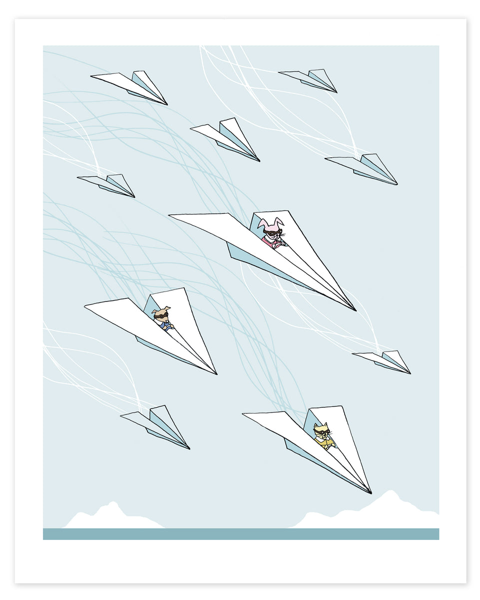Paper Airplane Air Force print – Sloe Gin Fizz
