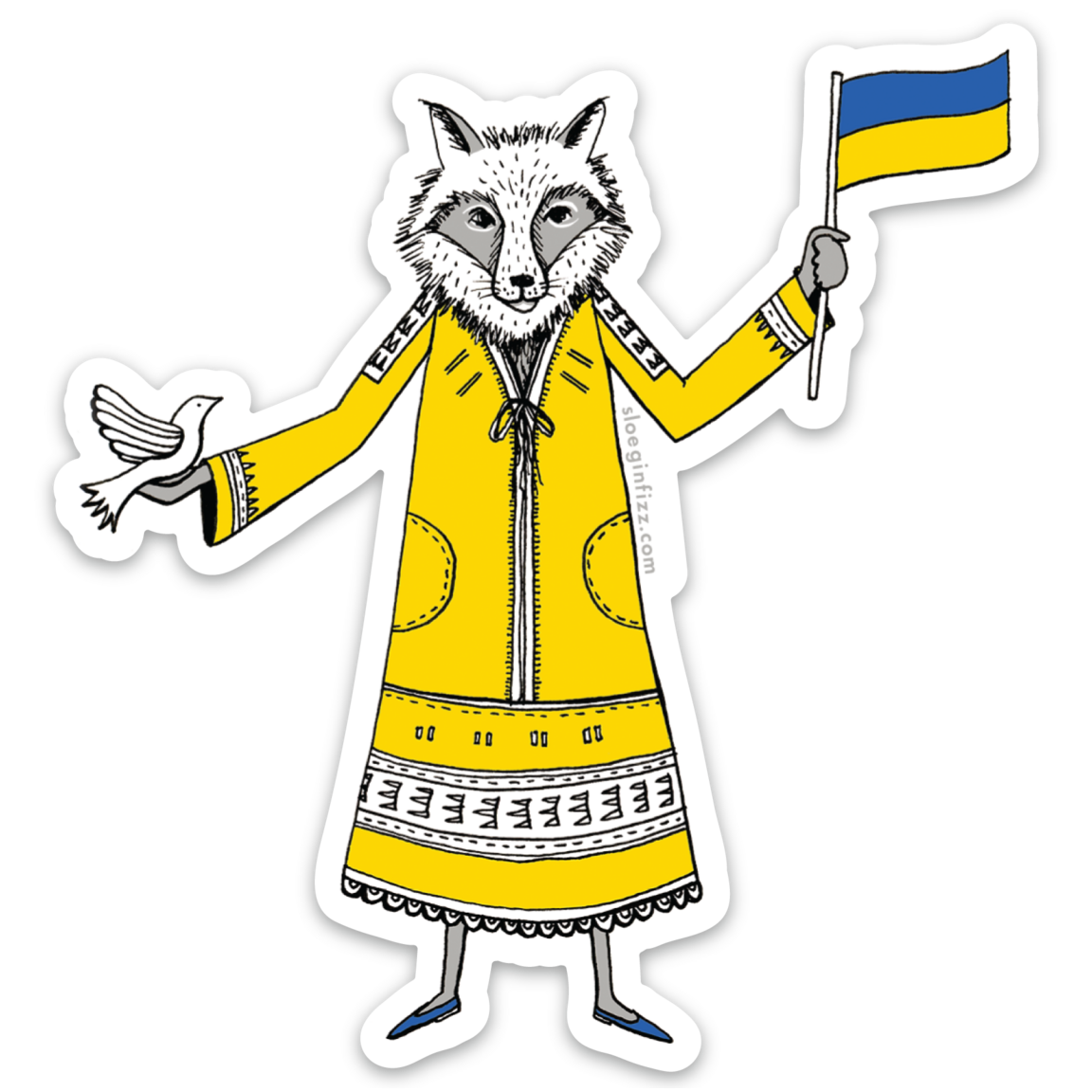 Ukrainian Wolf Sticker – Sloe Gin Fizz